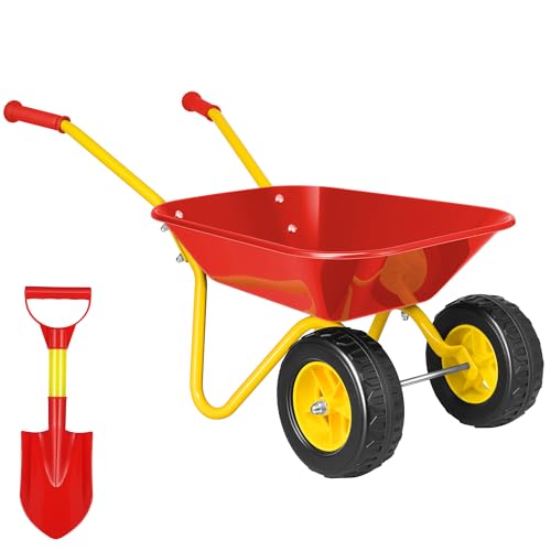 Justforkids Wheel Barrel And Garden Tool Set: Fun for Little Gardeners ...